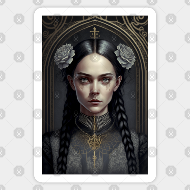 Wednesday Addams Concept Wednesday Addams Sticker Teepublic